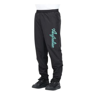 Australian Footware Sportliche Schwarze Bestickte Herrenhose - - Trousers - Herren - Schwarzk - S