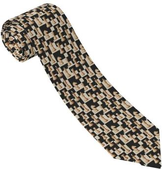Generic Cravate Pour Hommes Estampe D&Eacute;checs Vintage Formelle Necktie &Eacute;troit Cravate Pour Affaires Mariage L&Eacute;cole
