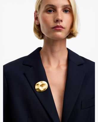 Arket Vergoldete Brosche -Goldfarben