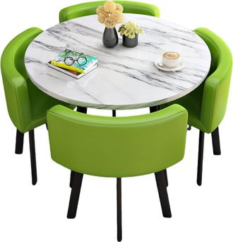 Generic B&uuml;rom&ouml;bel, 4 St&uuml;hle mit Tisch, Konferenztisch-Set, K&uuml;chentisch mit 4 St&uuml;hlen, platzsparender Empfangstresen, Fr&uuml;hst&uuml;ckstisch, Lounge- und Besprechungs