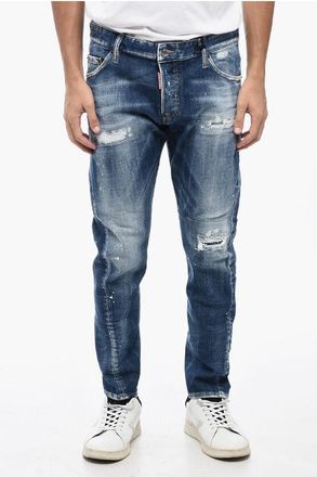 Dsquared2 Vintage Effect Distressed SEXY TWIST Jeans 16cm size 56