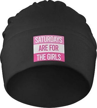 Generic Homme Femme Hiver Chapeaux Le Samedi Est R&eacute;serv&eacute; Aux Filles Bonnet dhiver Classique Bonnet &Agrave; Revers Mode Bonnets De Ski pour Ski Quotidien Hiver