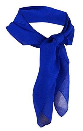 TigerTie dames Chiffon tissu nicki bleu royal taille 50 cm x 50 cm - tissu foulard écharpe