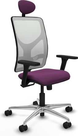 Piqueras y Crespo 8-Stunden-Schreibtischstuhl mit 3D-Armen, h&ouml;henverstellbarer Lendenwirbelst&uuml;tze und festem Kopfteil, ausgestattet mit 3 Positionen und Schneidschaum, 