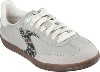 Skechers Damen Hotshot Shimmering Spots Sneaker, Taupe Duraleather/Leather/Trim, 38.5 EU
