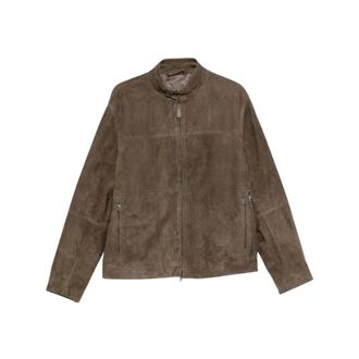 Brioni Wildlederjacke - - Jackets - Herren - Braun - 2XL