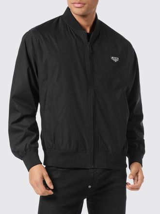Philipp Plein Bomber en nylon l&eacute;ger avec col iconique et logo appliqu&eacute;