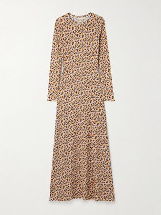 Ulla Johnson Robe Longue En Jersey Stretch Imprimé Amari - Multicolore