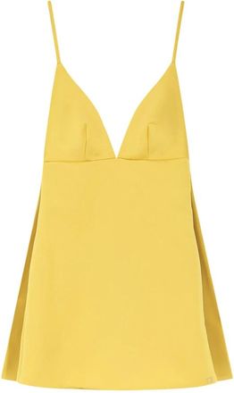 Elisabetta Franchi Femme, Robes, Jaune, Taille: 38 FR Duchess Satin Mini Dress