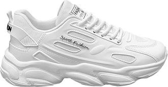 Generic Baskets tendance dautomne et dhiver pour homme en maille confortable et d&eacute;contract&eacute;e en daim, blanc, 38 2/3 EU