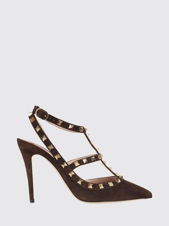 Valentino Garavani Escarpins slingback Rockstud en daim avec talon aiguille