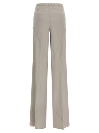 Rick Owens Womens Gray Acetate Flared Pants