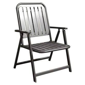 Generic Portable Folding Chair - Outdoor Dining Chair for Garden, Lawn, Courtyard & Balcony - Lightweight, Compact, Easy to Carry - Stylish Black Design