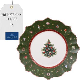 Villeroy & Boch Toys Delight Gr&uuml;ner Fr&uuml;hst&uuml;cksteller, 24 cm, Premium Porzellan