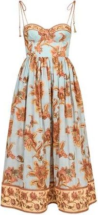 Zimmermann Robe imprim&eacute;e fleuri &agrave; corset en coton