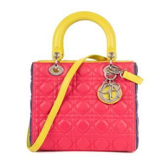 Dior Crossbody Bags - Lady Dior Tricolor Medium - Gr. unisize - in Rosa - f&uuml;r Damen