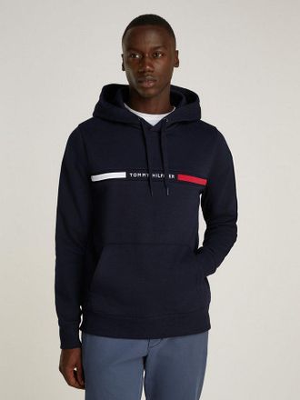 Tommy Hilfiger Kapuzensweatshirt HILFIGER CHEST INSERT HOODY mit Kapuze und Logoschriftzug unifarben, casual, regular fit, Baumwollmix, Kapuze