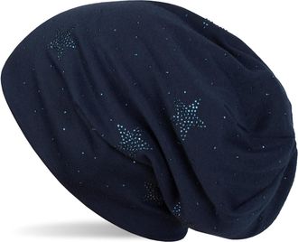 styleBREAKER M&uuml;tze Beanie mit Strass Sterne