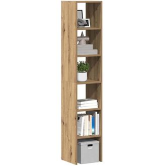 vidaXL Biblioth&egrave;ques 2 pcs empilable ch&ecirc;ne artisanal bois ding&eacute;nierie - Vidaxl