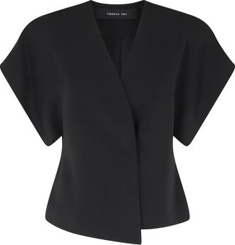 Federica Tosi Femme, Vestes, Noir, Taille: 38 FR Cady Bolero Coat
