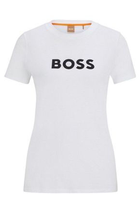 BOSS T-Shirt Elogo mit Kontrast-Logo (1-tlg)