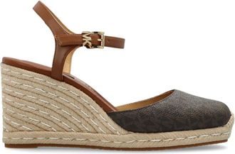 Michael Kors Femme, Chaussures, Brun, Taille: 40 EU Kenzie Signature Logo Espadrille Wedge
