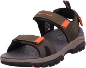 Skechers Homme Tresmen Ryer Sandales, Olive Mesh/Synthetic, 40 EU