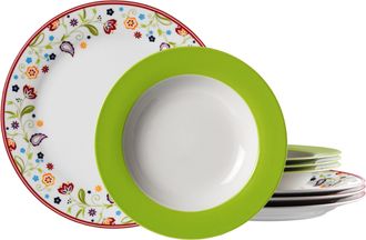 Ritzenhoff & Breker Tafelservice Doppio Shanti, 8-teilig, Porzellangeschirr, Grün