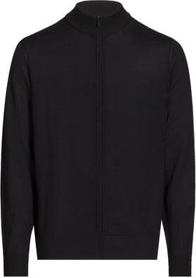 Strellson Hochgeschlossener Cardigan aus Schurwolle - Schwarz