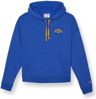 Champion Femme, Sweatshirts et sweats &agrave; capuche, Bleu, Taille: 40 FR Powerblend Vintage Wash Sweat &agrave; capuche