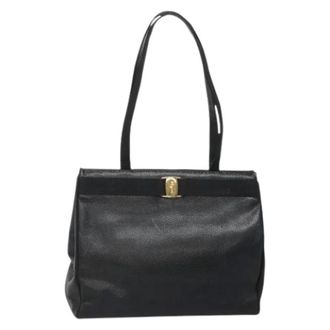 Ferragamo Cabas en cuir Pre-owned - Femme - Pre-owned - Noir - Taille: ONE Size