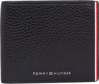 Tommy Hilfiger Herren Portemonnaie TH Corporate Flap & Coin Wallet Klein, Schwarz (Black), Einheitsgröße