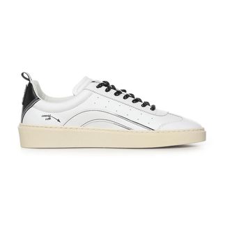 Dsquared2 Homme, Chaussures, Blanc, Taille: 40 EU Leather Rider Baskets