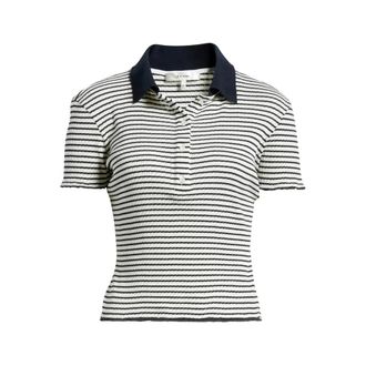 Frame Denim Namu Gestreiftes Polo-Top - - Tops - Damen - Mehrfarbig - XS