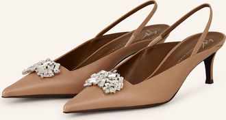 Giuseppe Zanotti Giuseppe Zanotti Design Slingpumps Mit Schmucksteinen braun
