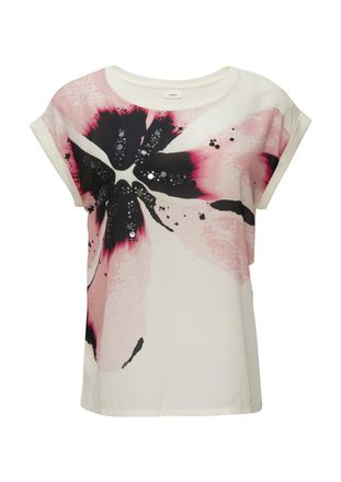 s.Oliver Black Label Damen 2149956 Blusenshirt mit Frontprint, 02D1, 46