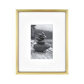 MCS Foundry Gallery Wandrahmen Galeriewandrahmen, Messing, 8 x 10 in matted to 4 x 6 in