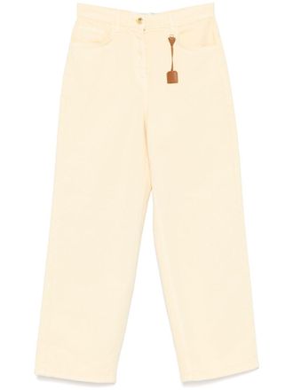 Elisabetta Franchi jean à effet délavé - Jaune