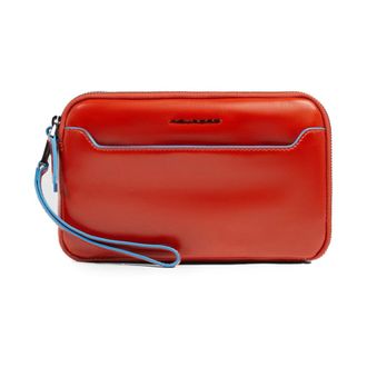Piquadro Pochette homme en cuir avec poign&eacute;e amovible et protection Rfid - Homme - Sacs - Rouge - Taille: ONE Size