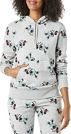 Amazon Essentials Disney | Marvel | Star Wars | Princess Sweat-shirts à capuche en polaire (grandes tailles disponibles) Femme, Icônes Minnie, 4XL Grande taille