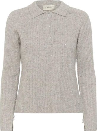 Cream Femme, Pulls, Gris, Taille: 36 FR Maille ras du cou