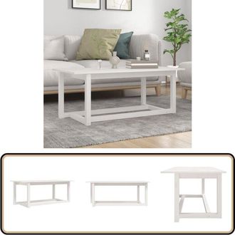 vidaXL Table basse Blanc 110x55x45 cm Bois massif de pin - Table Basse Blanche - Table Dappoint - Meuble Salon - Bois Massif - Pin