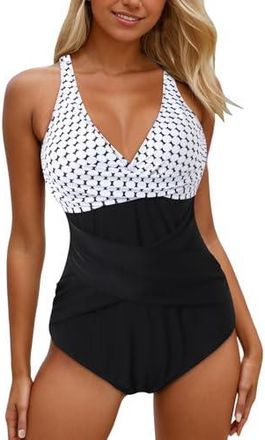 Generic Maillot Bain Femme 1 Piece Ventre Plat Amincissant Maillot De Bain S&eacute;chage Rapide Swimsuit Sport Amincissant Maillot De Bain Amincissant Natation Siam