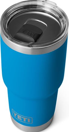 Yeti Ramble Becher Mit MagSlider Deckel, Big Wave Blue, 30 oz (887 ml)