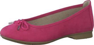 Jana Damen Ballerinas Elegant mit Schleife Weite H Mehrweite, Fuchsia 1 (Rosa), 38 EU