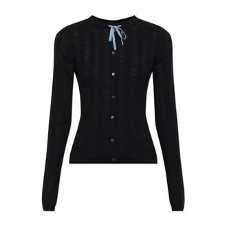 Marni Femme, Pulls, Bleu, Taille: 34 FR Cardigan &agrave; motif tricot d&eacute;coratif