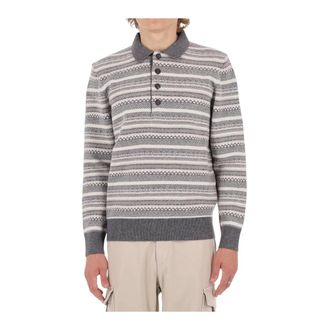 Eleventy Pull Polo - Homme - Pulls - Gris - Taille: M