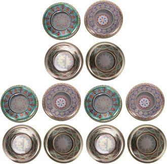 BESTONZON 12 Stk Safran-blechdose Bonbondosen Glas Teedose Aus Metall Safran-aufbewahrungsboxen Aufbewahrungsbehälter Reise-aufbewahrungsdosen Safrangläser Hoch