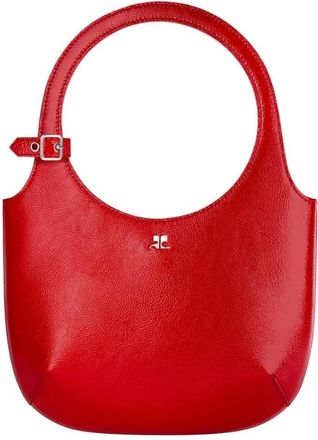Courr&egrave;ges Hobo Bags - Red Top Grain Bovine Leather Bag - Gr. unisize - in Rot - f&uuml;r Damen