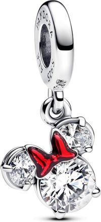 Pandora Moments Disney Minnie Maus Silhouette Charm-Anhänger aus Sterling Silber mit Zirkonia, Kompatibel Moments Armbänder, 793533C01